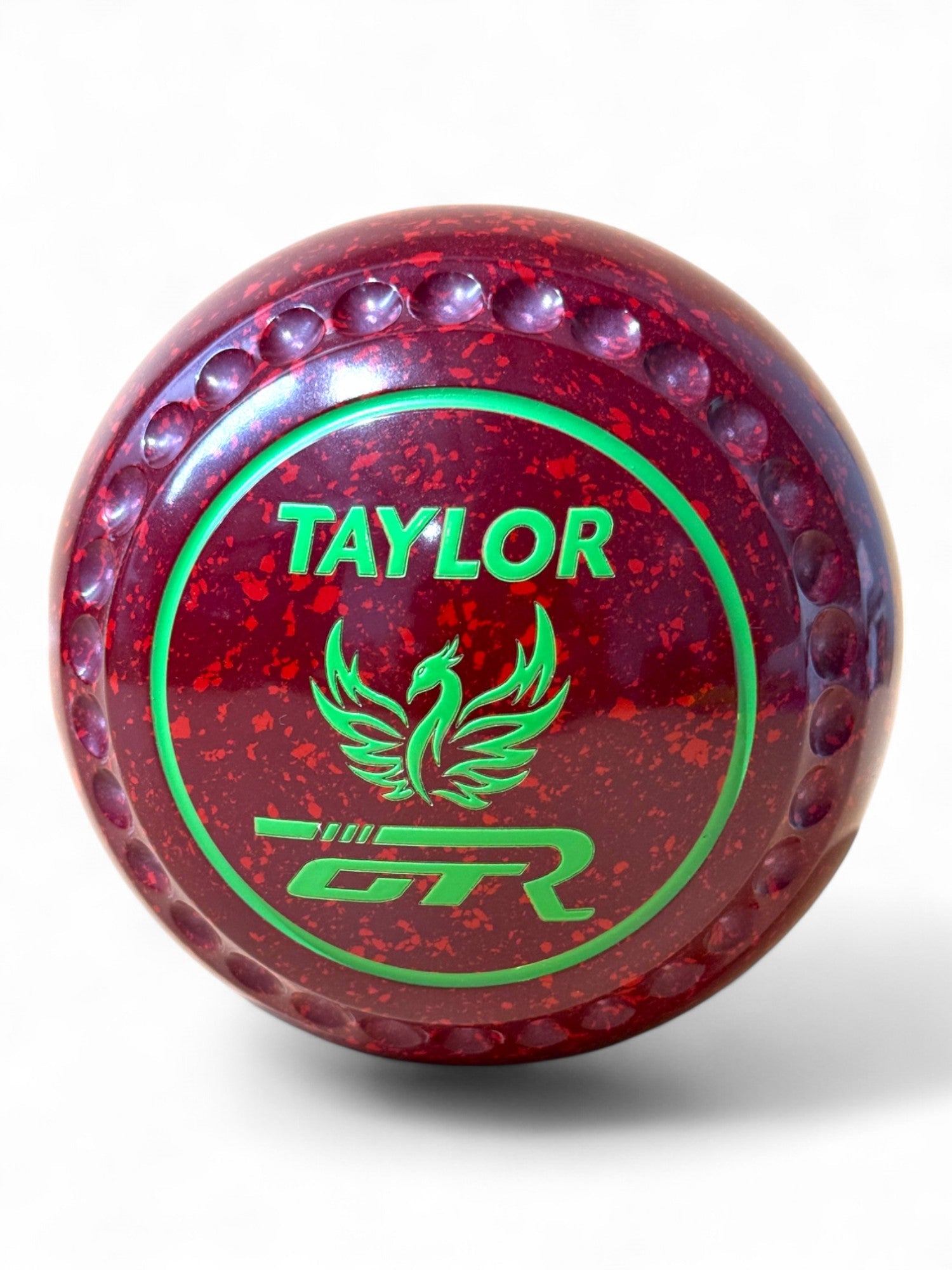 Taylor GTR Maroon/Red Phoenix Size 3 Half Pipe 34 Stamp – Taylor Bowls ...